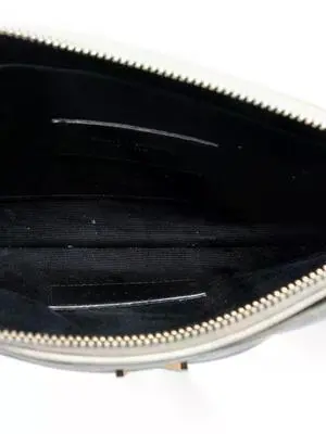 Saint Laurent 2020 Grain De Poudre Chevron Monogram Clutch Bag