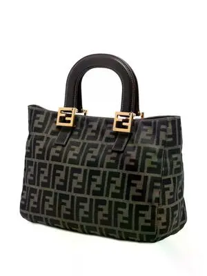 Fendi 20th Century Zucca Canvas Twins Tote Bag - Brown