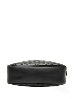 Gucci Small Gg Marmont Matelassé Leather Crossbody Bag - Black