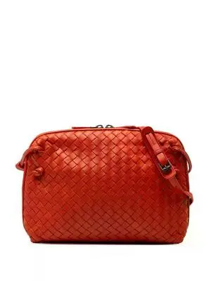 Bottega Veneta Nappa Intrecciato Nodini Crossbody Bag - Orange