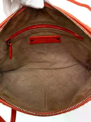 Bottega Veneta Nappa Intrecciato Nodini Crossbody Bag - Orange