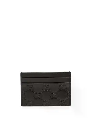 Gucci 2016-2025 Guccissima Card Holder - Black