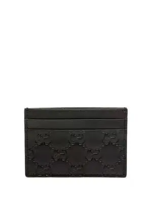 Gucci 2016-2025 Guccissima Card Holder - Black