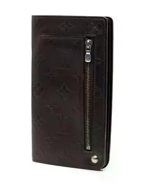 LOUIS VUITTON 2002 Monogram Glace Hoist Organizer Wallet Long Wallets