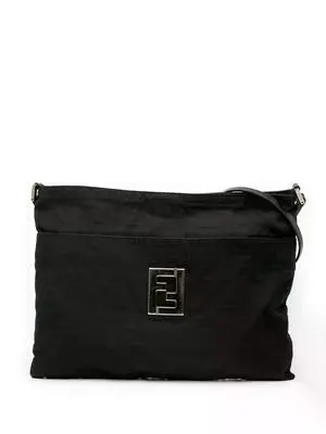 Fendi Zucca Canvas Shoulder Bag - Black