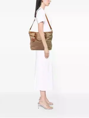 Prada 2013-2025 Canapa Logo Convertible Tote Satchel - Brown