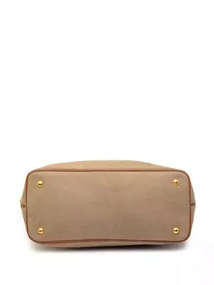 Prada 2013-2025 Canapa Logo Convertible Tote Satchel - Brown