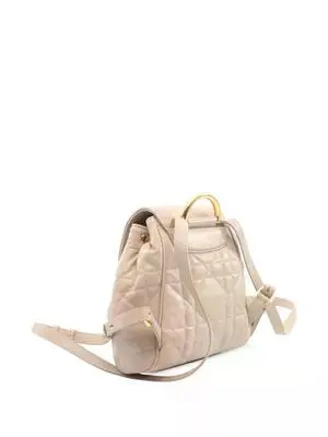 Dior 2021-2025 Small Macrocannage Caro Backpack - Brown