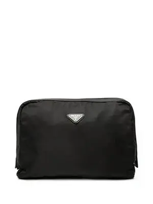 Prada 2000-2012 Tessuto Cosmetic Pouch - Black