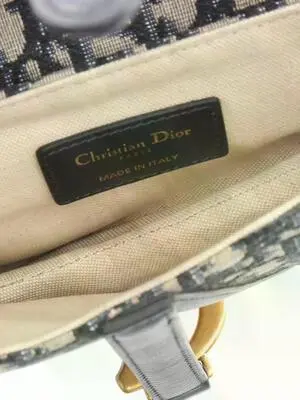 Dior Mini Oblique Saddle Bag - Black