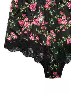Dolce & Gabbana Floral-print Lace Briefs