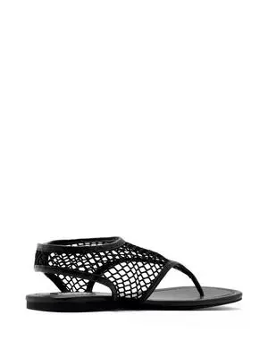 Senso Nika Fishnet Strap Sandals - Black