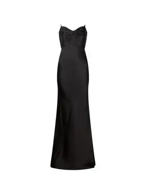 Elisabetta Franchi Red Carpet Dress In Satin