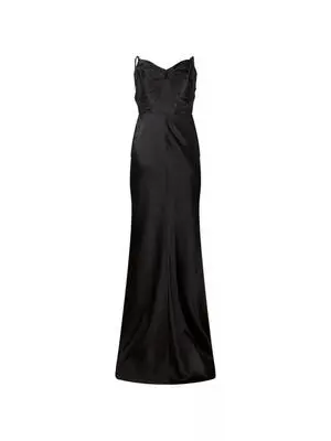 Elisabetta Franchi Red Carpet Dress In Satin