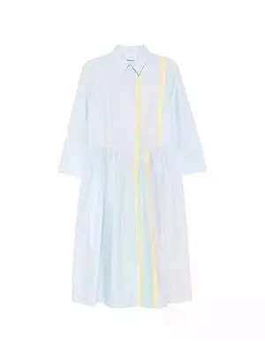 Akris Striped Shirred Dress - Blue