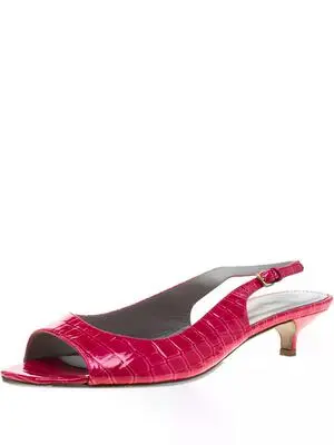SERGIO ROSSI 40mm Crocodile-embossed Sandals