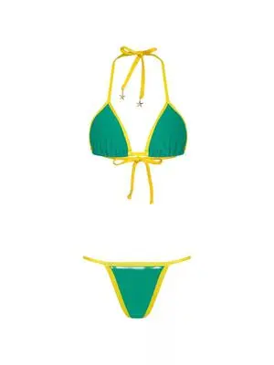 AMIR SLAMA Starfish-detail Bikini - Green