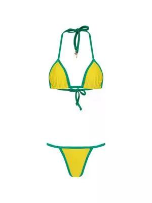 AMIR SLAMA X Jade Picon Triangle-top Bikini Yellow