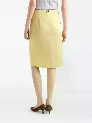 Prada Polka-dot Satin Skirt