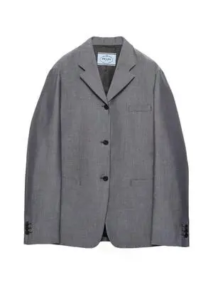 Prada Single-breasted Kid-mohair Jacket