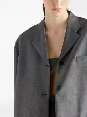 Prada Single-breasted Kid-mohair Jacket