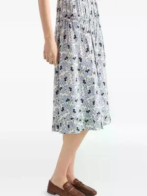 Prada Floral Print Pongé Midi Dress