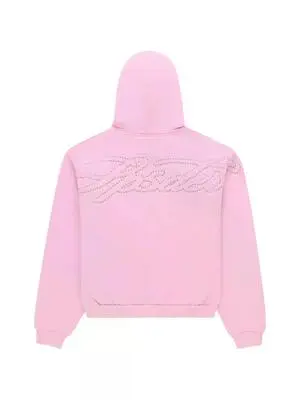 SP5DER Rhinestone-embellished Zip Hoodie - Pink