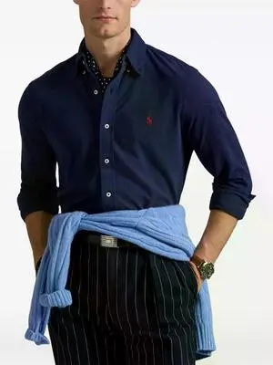 Polo Ralph Lauren Featherweight Embroidered Long-sleeved Shirt - Blue