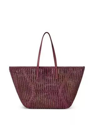 Brunello Cucinelli Techno Raffia Bc Duo Bag - Red