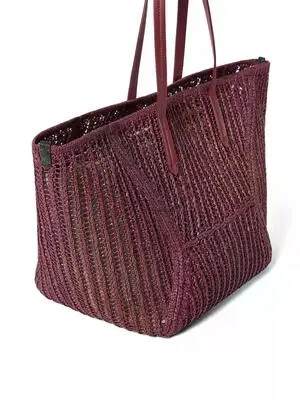 Brunello Cucinelli Techno Raffia Bc Duo Bag - Red