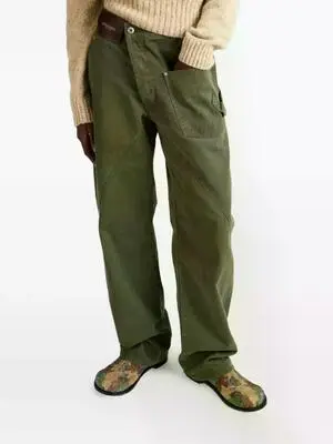 JW Anderson Logo-patch Denim Jeans - Green