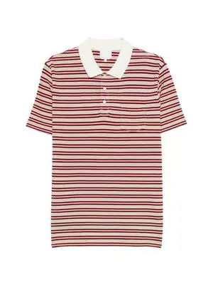 A.p.c. Striped Chest-pocket Polo Shirt - Neutrals