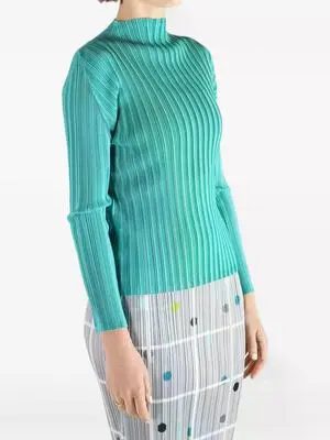 Issey Miyake Pleated Top - Green
