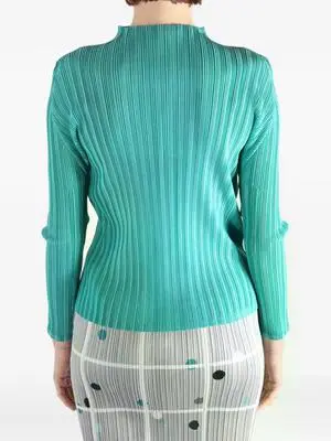 Issey Miyake Pleated Top - Green