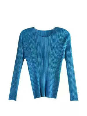 Pleats Please Issey Miyake Long Sleeve Blouses