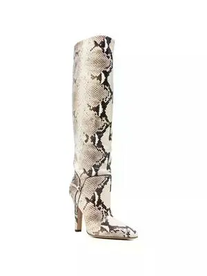 Paris Texas Elsa Buckle Python-print Boots