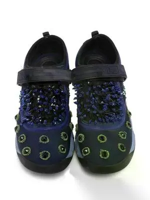 Dior Fusion Sneakers With Beaded Embellishments - Blue
