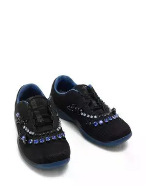 Prada Embellished Lace-up Sneakers