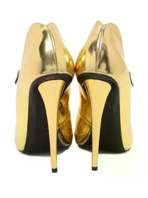 GIUSEPPE ZANOTTI Tone Leather Peep-toe Stiletto Pumps