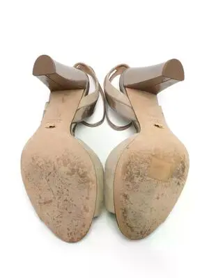 SERGIO ROSSI Block Heel Ankle Strap Sandals