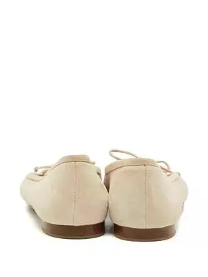 Manolo Blahnik Verrali Bow Ballet Flats - Neutrals