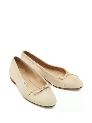 Manolo Blahnik Verrali Bow Ballet Flats - Neutrals