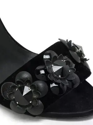 Fendi Flowerland Leather Sandals
