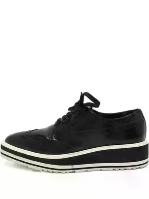 Prada Platform Leather Derby Shoes