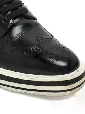 Prada Platform Leather Derby Shoes