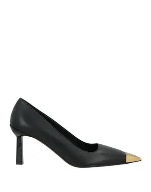 FERRAGAMO Leather Pumps With Geometric Heel