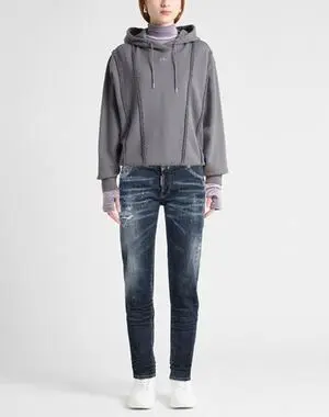 Dsquared2 Tapered Jeans In Cotton Elastane With Calfskin Trims