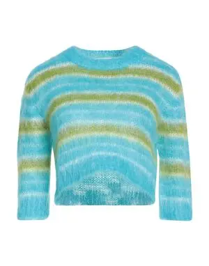 Marni Mohair Wool Blend Striped Crewneck Sweater