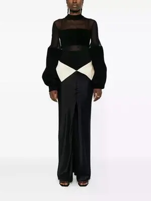 Nanushka Folded Waistline Maxi Skirt