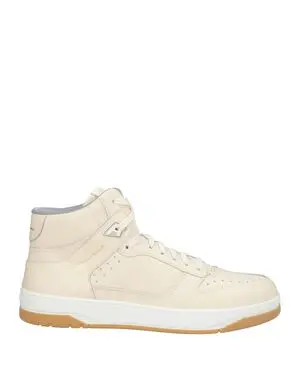 Santoni Leather High-top Sneakers - Beige